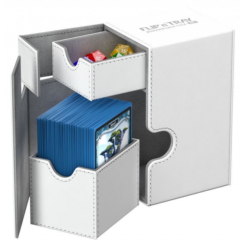 Flip 'n' Tray Deck Case XenoSkin - White (Holds 80+) - Ultimate Guard ...