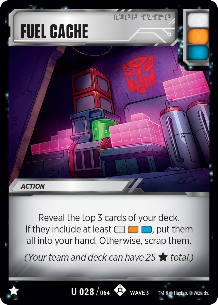 Fuel Cache - War for Cybertron: Siege I - Transformers TCG