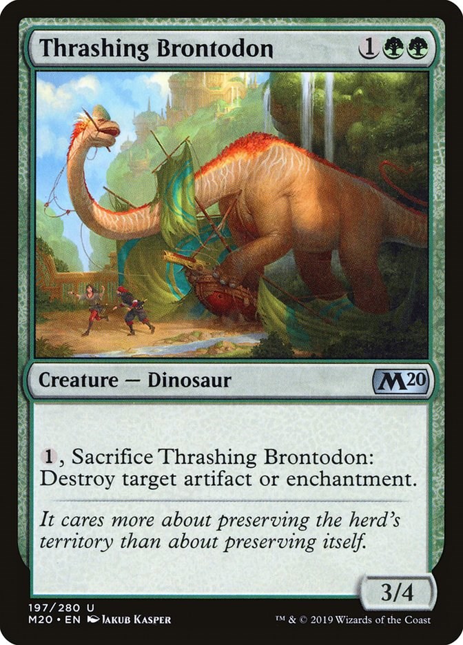 Thrashing Brontodon - Core Set 2020 - Magic: The Gathering