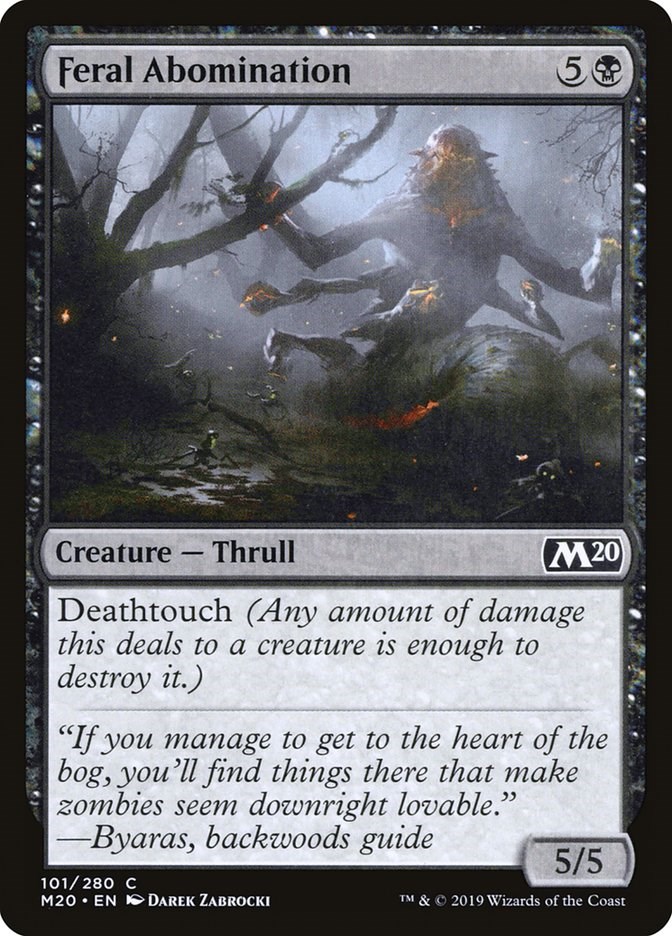 Feral Abomination - Core Set 2020 - Magic: The Gathering
