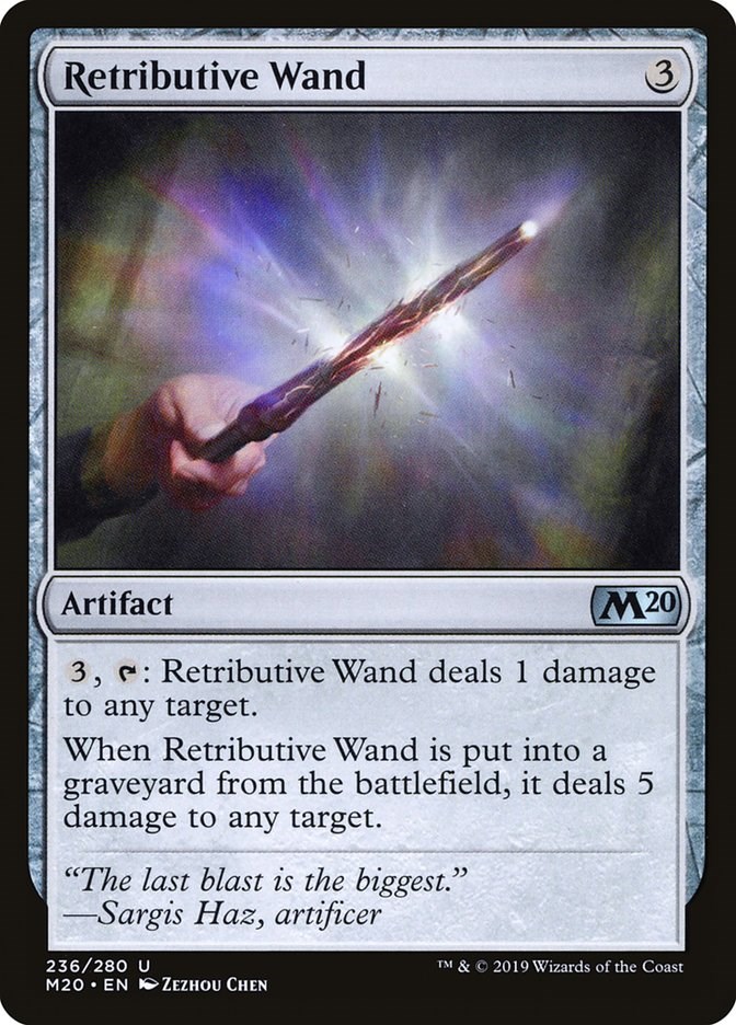 Retributive Wand - Core Set 2020 - Magic: The Gathering