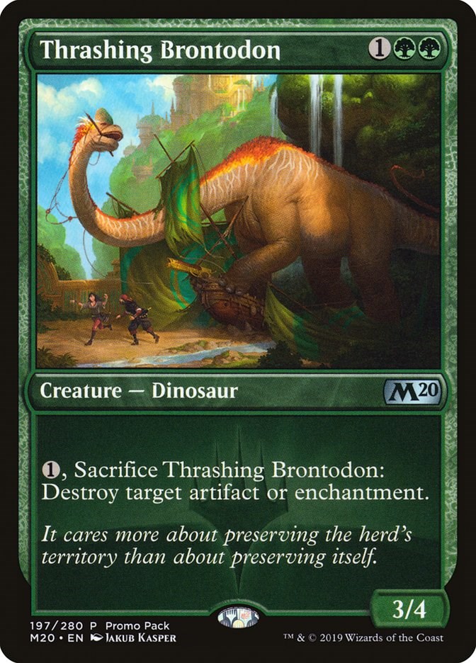 Thrashing Brontodon - Promo Pack: Core Set 2020 - Magic: The Gathering