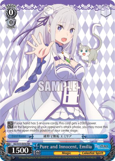 Pure and Innocent, Emilia - Re:ZERO Vol.2 - Weiss Schwarz