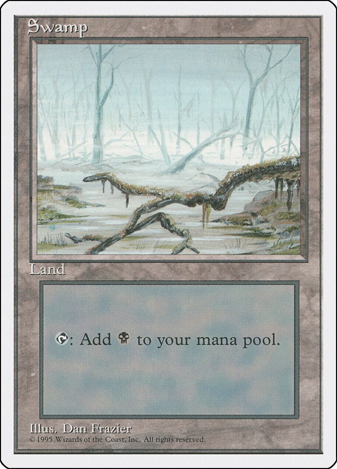 Swamp (A) - Fourth Edition - Magic: The Gathering