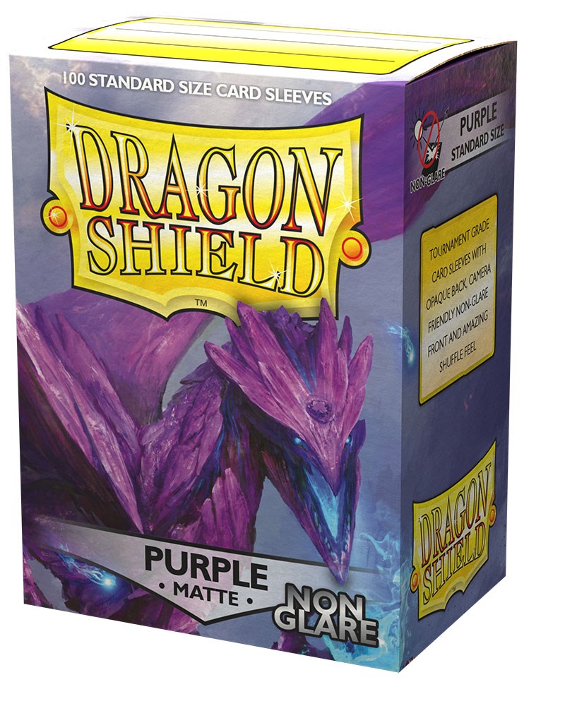 Dragon Shield Non-Glare Matte Purple Sleeves (100-Pack) - Dragon Shield ...