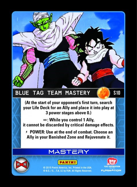 Blue Tag Team Mastery - Panini: Evolution - Dragon Ball Z TCG