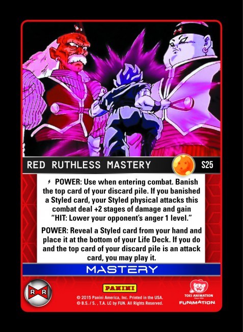 Red Ruthless Mastery - Panini: Evolution - Dragon Ball Z TCG