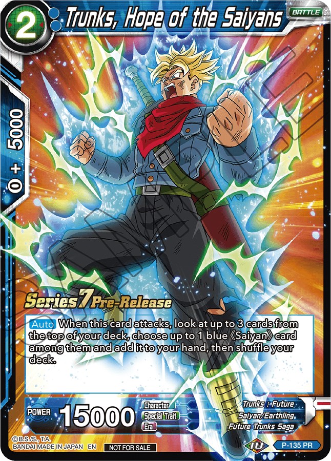 Trunks, Hope of the Saiyans (Alt Art) - Promotion Cards - Dragon Ball ...