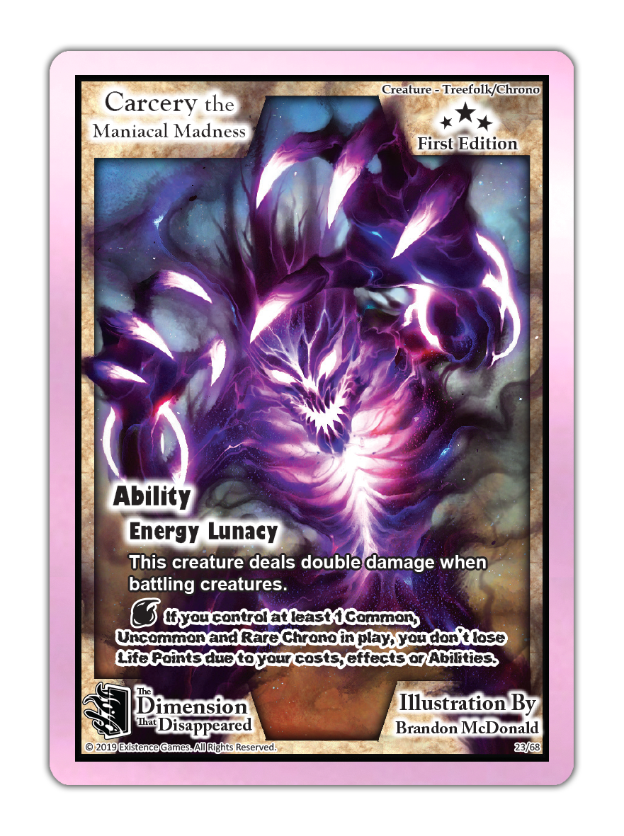 Carcery the Maniacal Madness - The Dimension that Disappeared - Exodus TCG