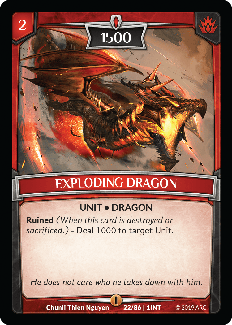 Exploding Dragon - Intro Decks - 2019 - Argent Saga TCG