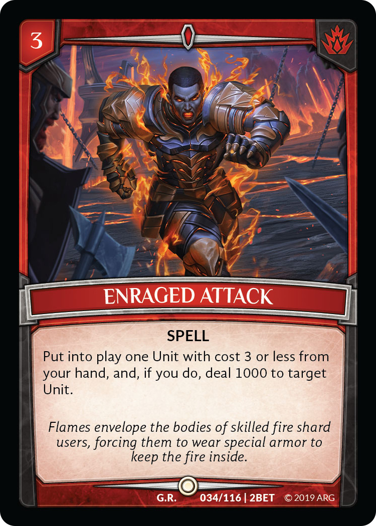 Enraged Attack - Betrayal - Argent Saga TCG