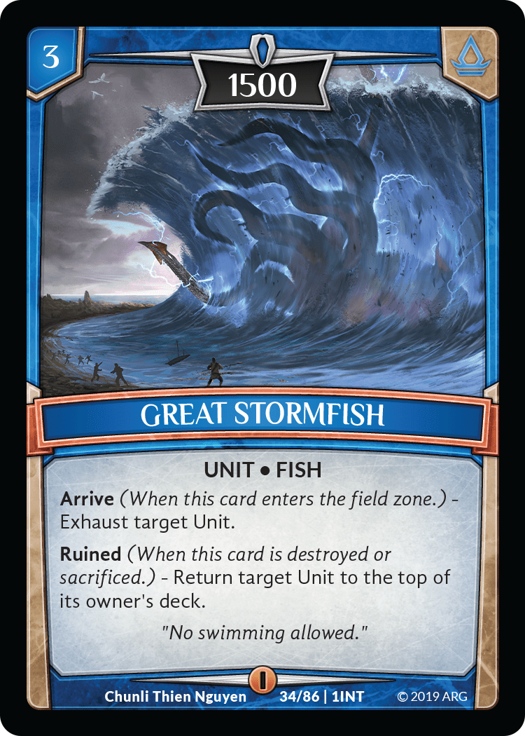 Great Stormfish - Intro Decks - 2019 - Argent Saga TCG