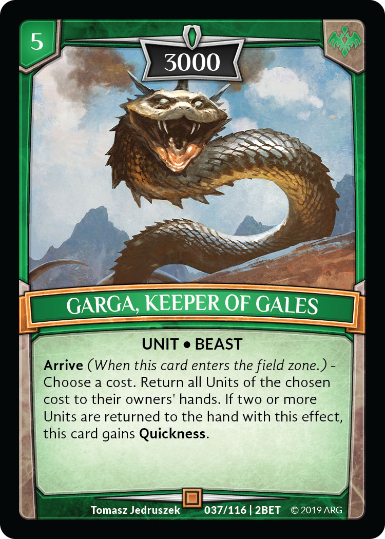 Garga, Keeper of Gales - Betrayal - Argent Saga TCG