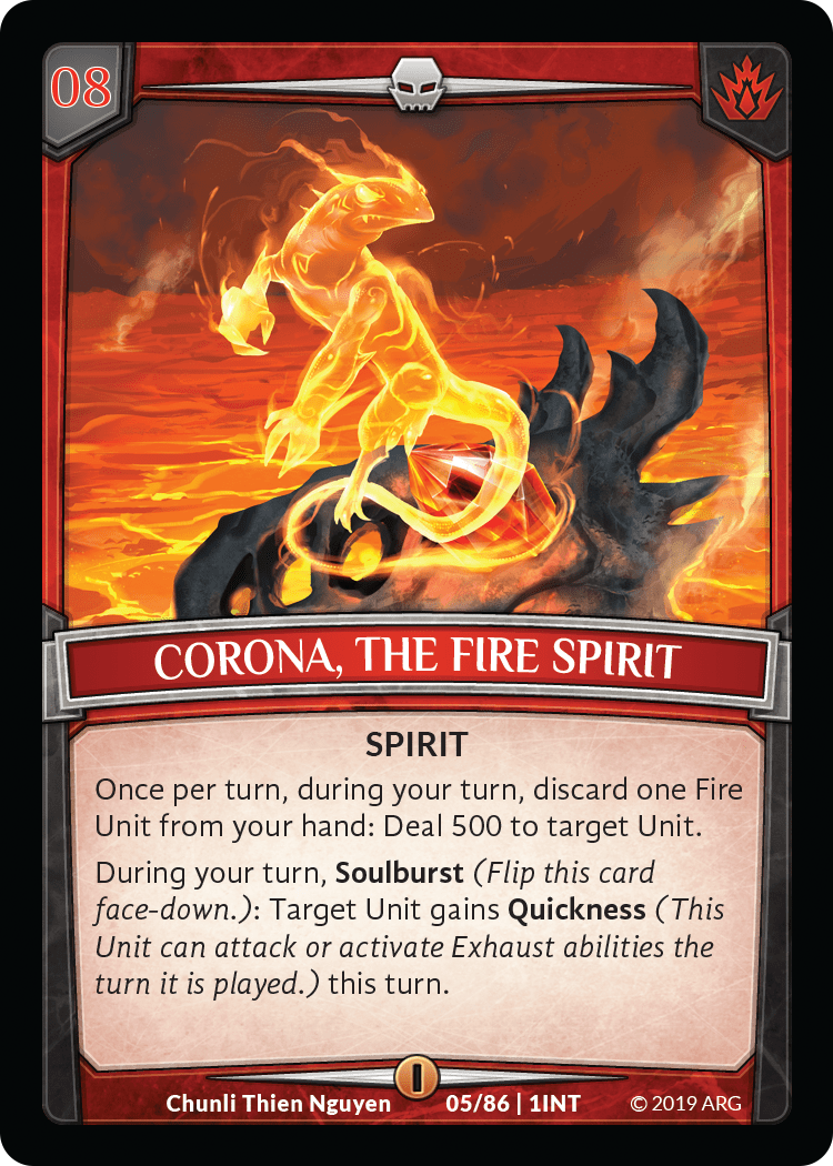 Corona, the Fire Spirit - Intro Decks - 2019 - Argent Saga TCG