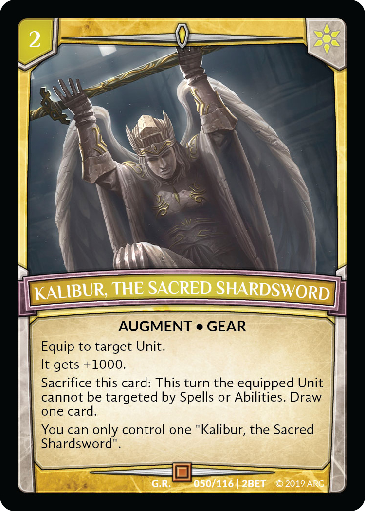 Kalibur, the Sacred Shardsword - Betrayal - Argent Saga TCG