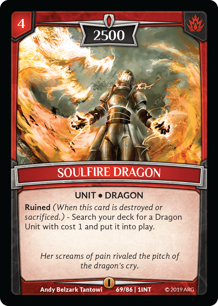 Soulfire Dragon - Intro Decks - 2019 - Argent Saga TCG