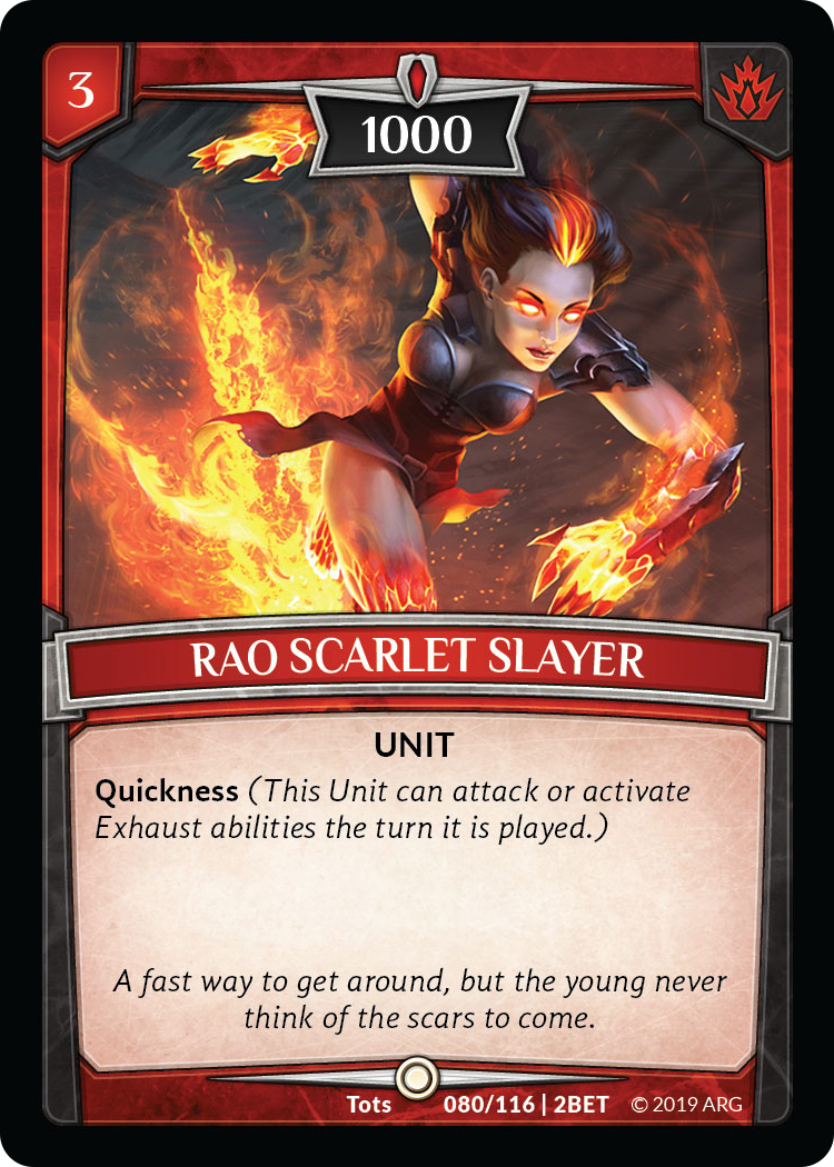 Rao Scarlet Slayer - Betrayal - Argent Saga TCG