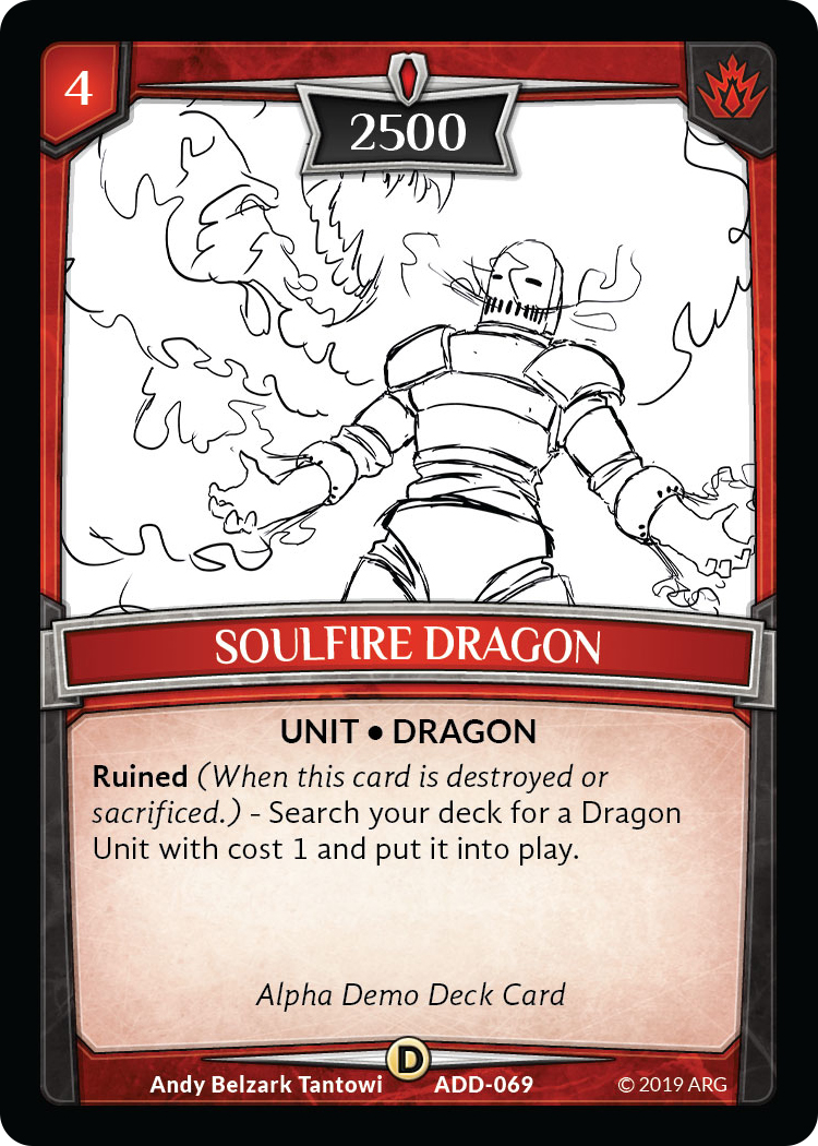 Soulfire Dragon - Alpha Demo Intro Decks - Argent Saga TCG