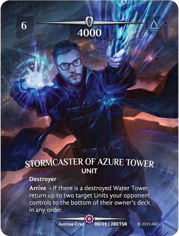Stormcaster of Azure Tower (SR) - Betrayal - Argent Saga TCG