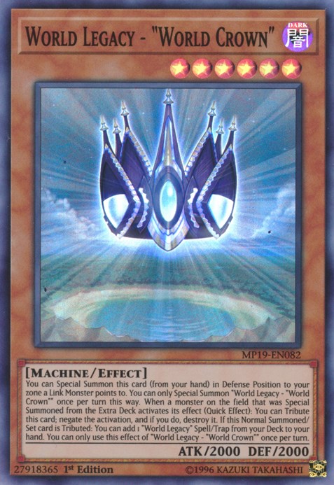 World Legacy - "World Crown" - 2019 Gold Sarcophagus Tin Mega Pack - YuGiOh