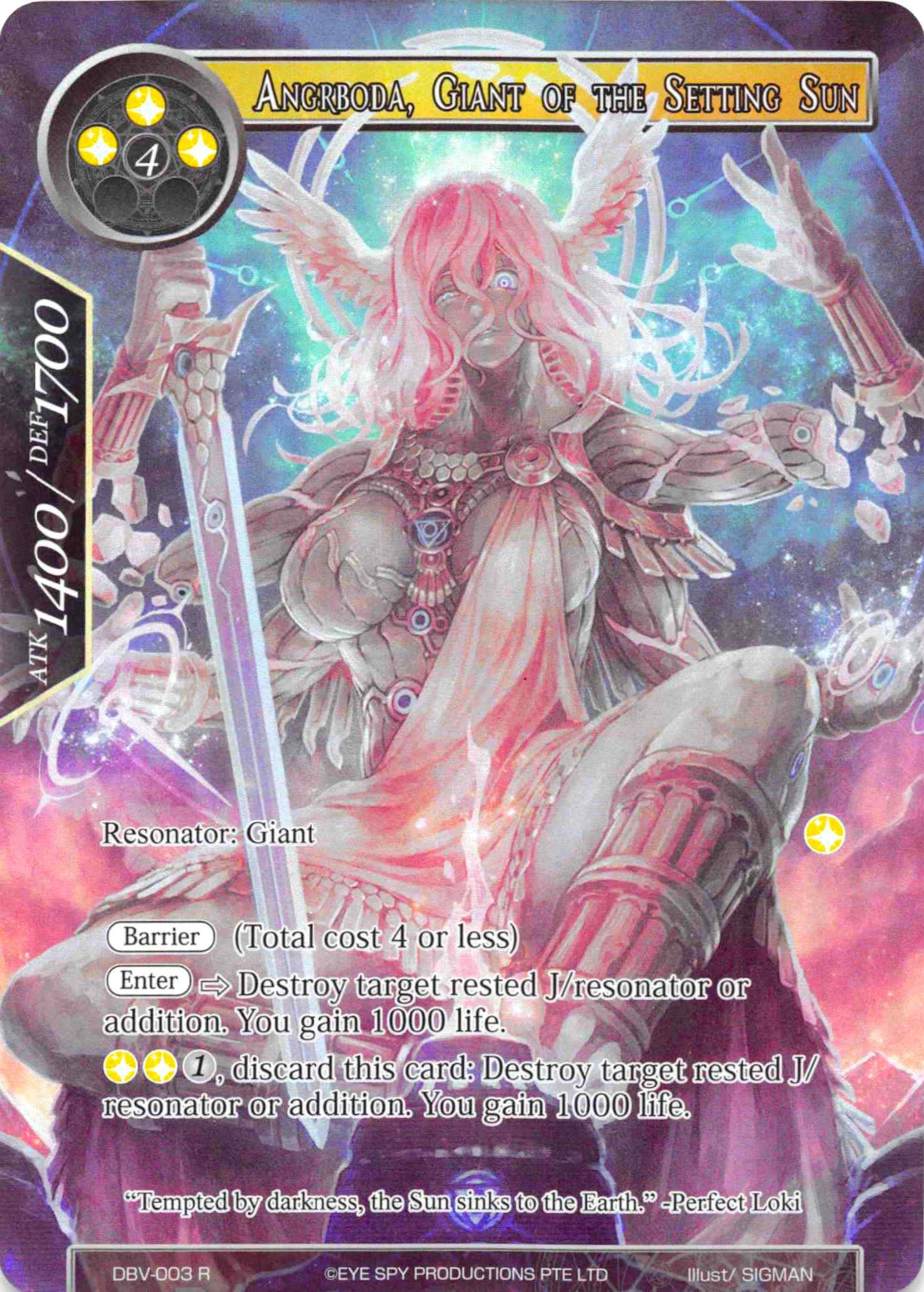 Angrboda, Giant Of The Setting Sun (Full Art) - The Decisive Battle of ...