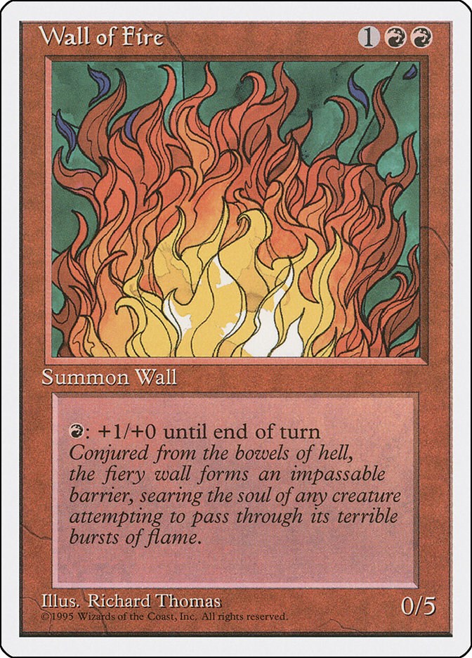 Wall of Fire - Fourth Edition - Magic: The Gathering