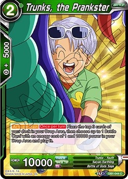 Trunks, the Prankster - Draft Box 04 - Dragon Brawl - Dragon Ball Super CCG