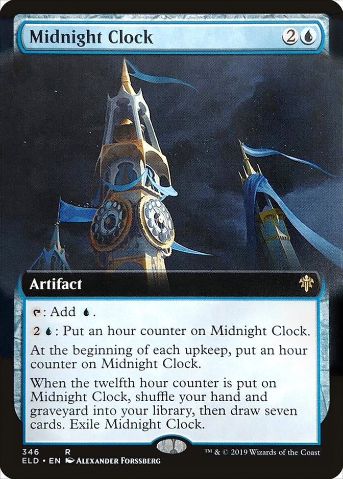 Midnight Clock (Extended Art) - Throne of Eldraine - Magic: The Gathering
