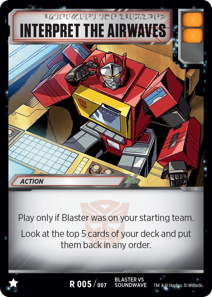 Interpret The Airwaves - Blaster VS Soundwave Box Set - Transformers TCG