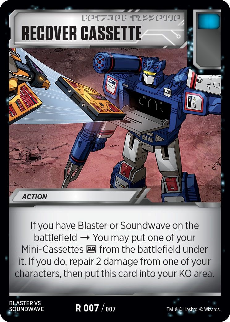 Recover Cassette - Blaster VS Soundwave Box Set - Transformers TCG