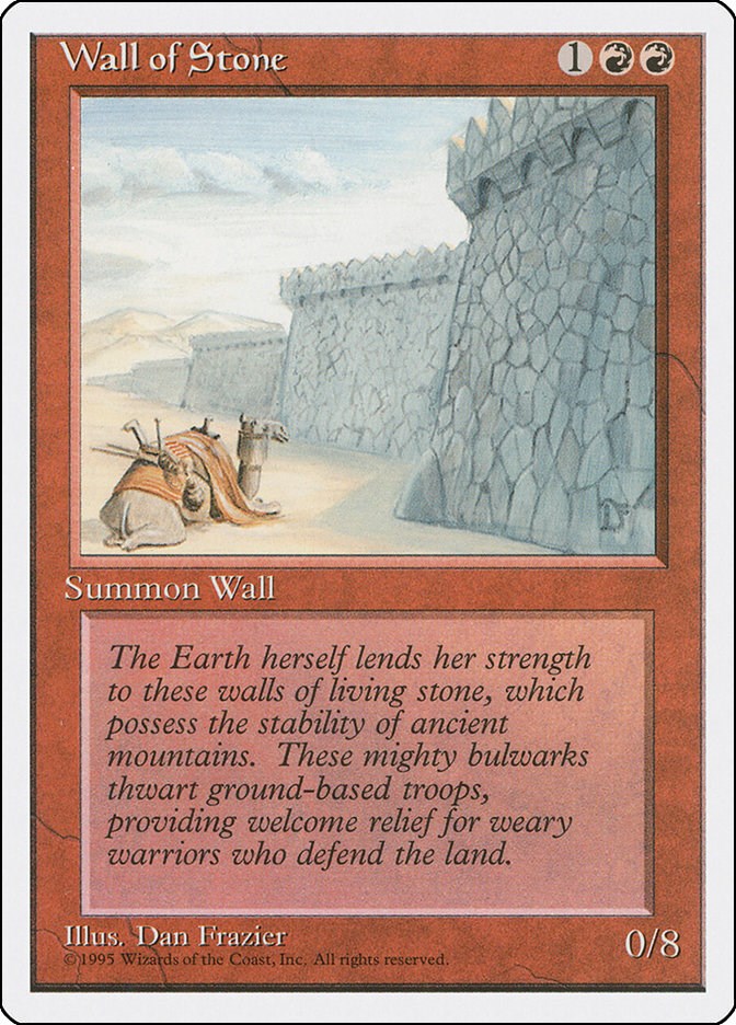 Wall of Stone - Fourth Edition - Magic: The Gathering