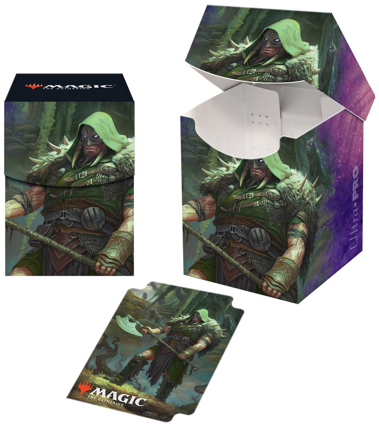 Throne of Eldraine PRO-100+ Deck Box - Garruk, Cursed Huntsman - Ultra ...
