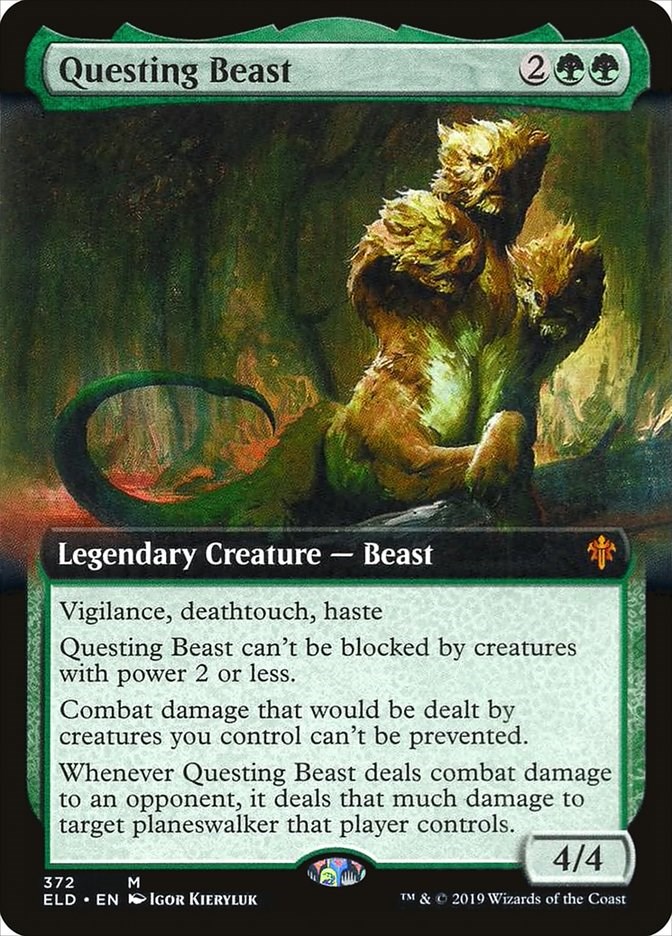 Questing Beast (Extended Art) - Throne of Eldraine - Magic: The Gathering