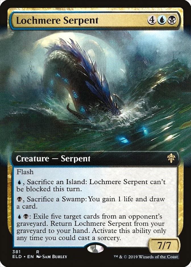 Lochmere Serpent (Extended Art) - Throne of Eldraine - Magic: The Gathering