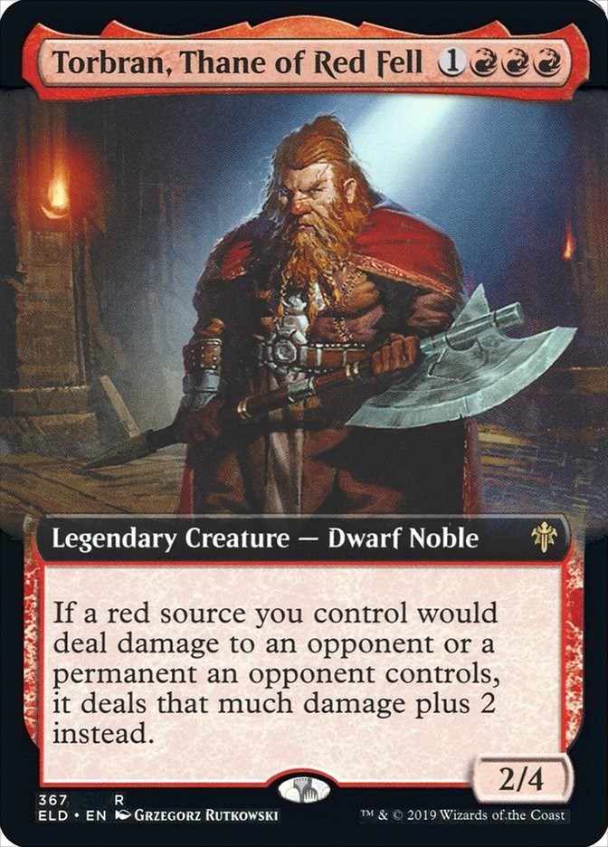 Torbran, Thane of Red Fell (Extended Art) - Throne of Eldraine - Magic ...