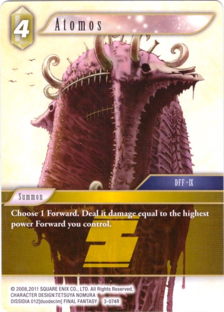 Atomos - 3-074R - Deck Exclusive Cards - Final Fantasy TCG
