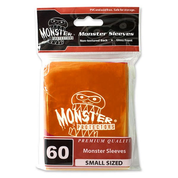 Small Sleeves with Logo - Glossy - Orange (60-Pack) - Monster ...