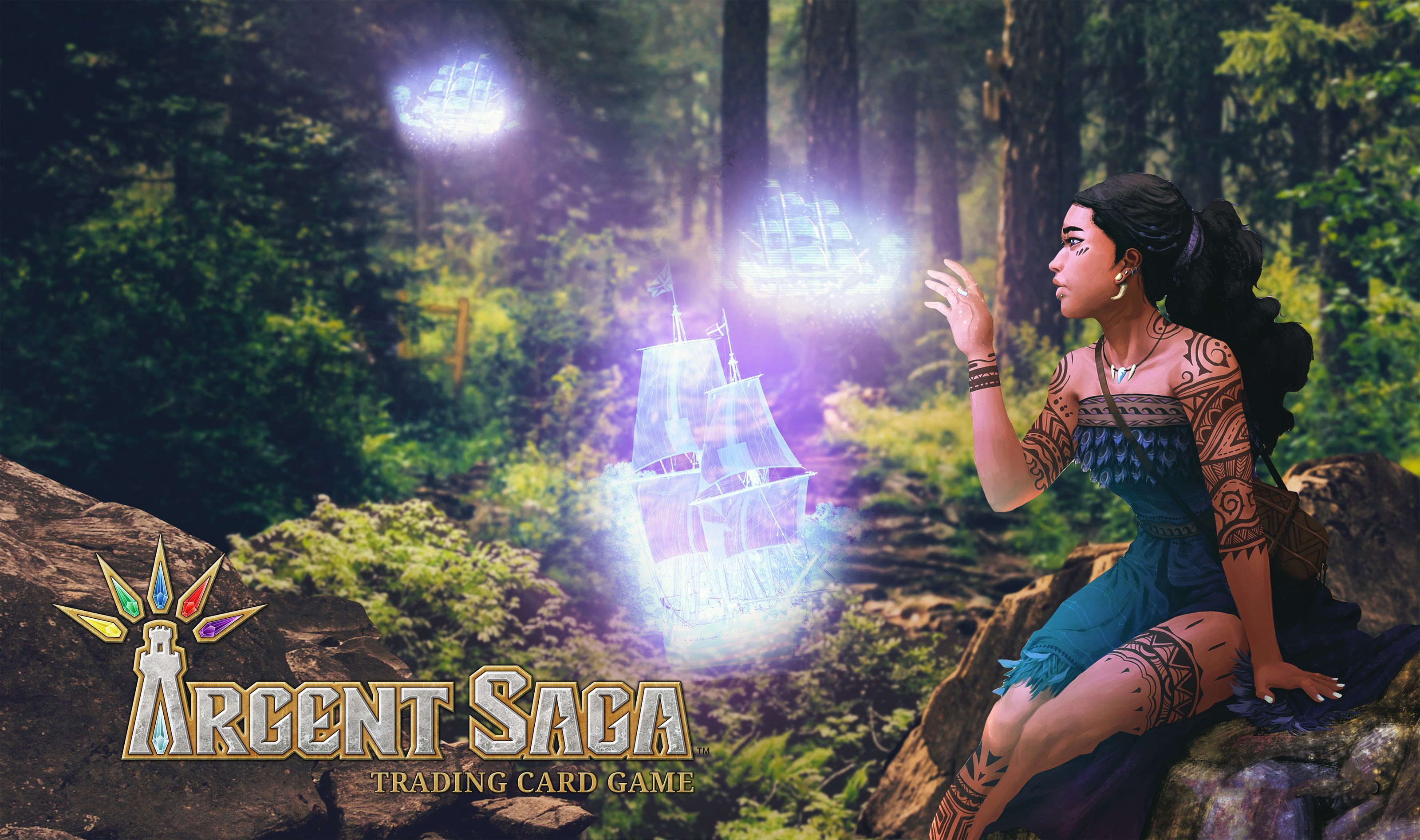 Argent Saga TCG Rubber Playmat - Mirai, Forest Protector - Argent Saga ...