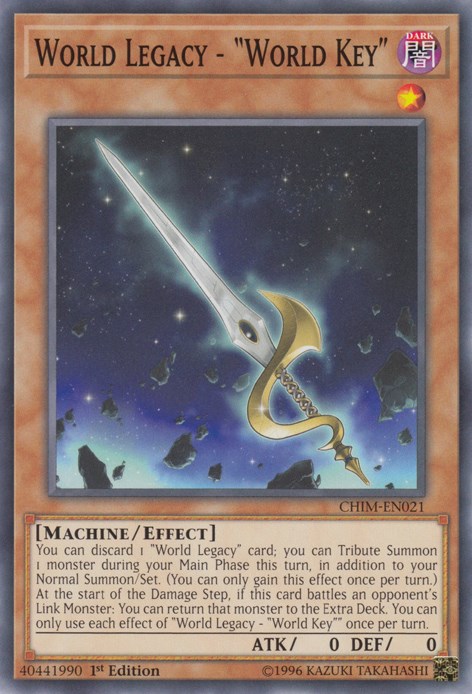 World Legacy - "World Key" - Chaos Impact - YuGiOh
