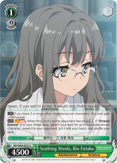 Scathing Words, Rio Futaba - Rascal Does Not Dream of Bunny Girl Senpai ...