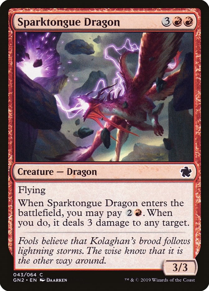 Sparktongue Dragon - Magic Game Night 2019 - Magic: The Gathering