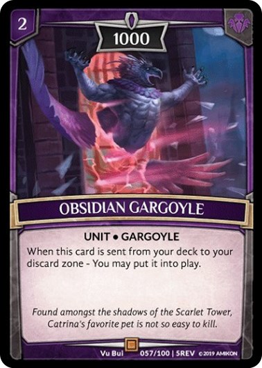 Obsidian Gargoyle - Revelations - Argent Saga TCG