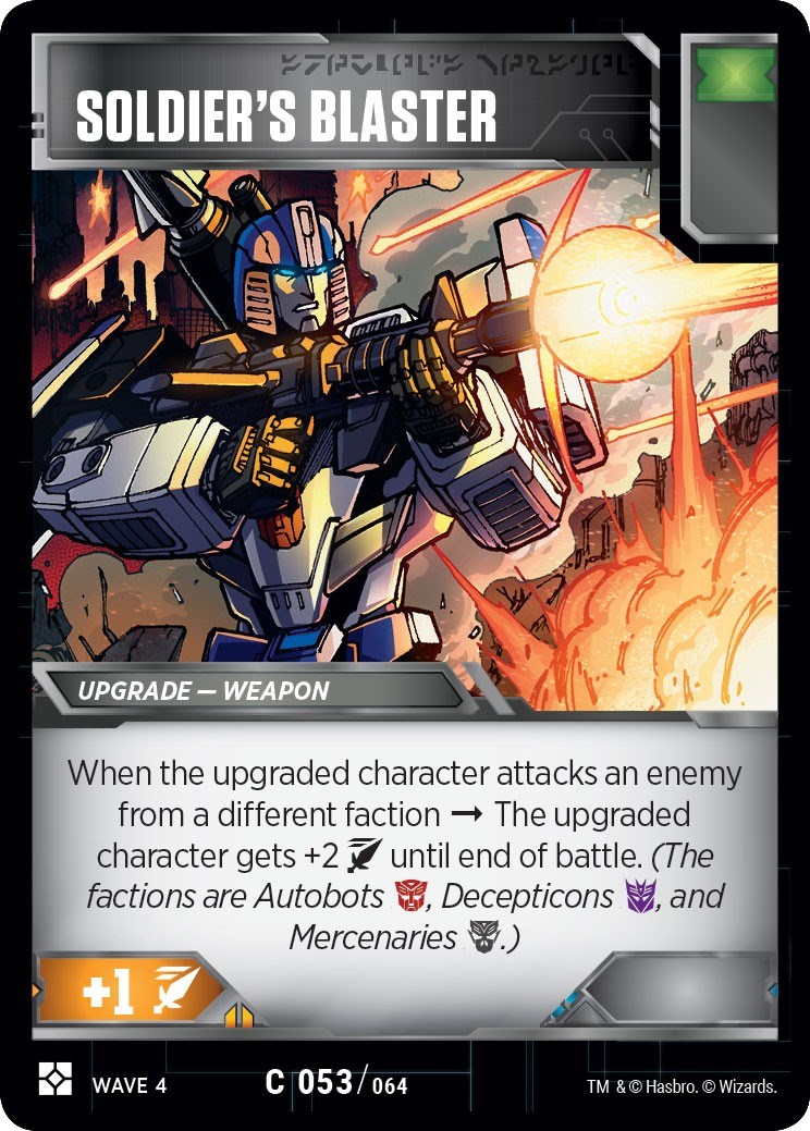 Soldier's Blaster - War for Cybertron: Siege II - Transformers TCG