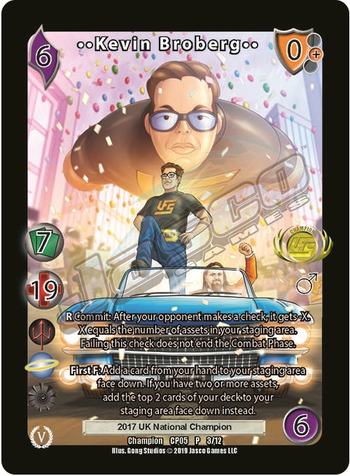 Kevin Broberg (Champion Batch V Promo) - UniVersus Promos - UniVersus