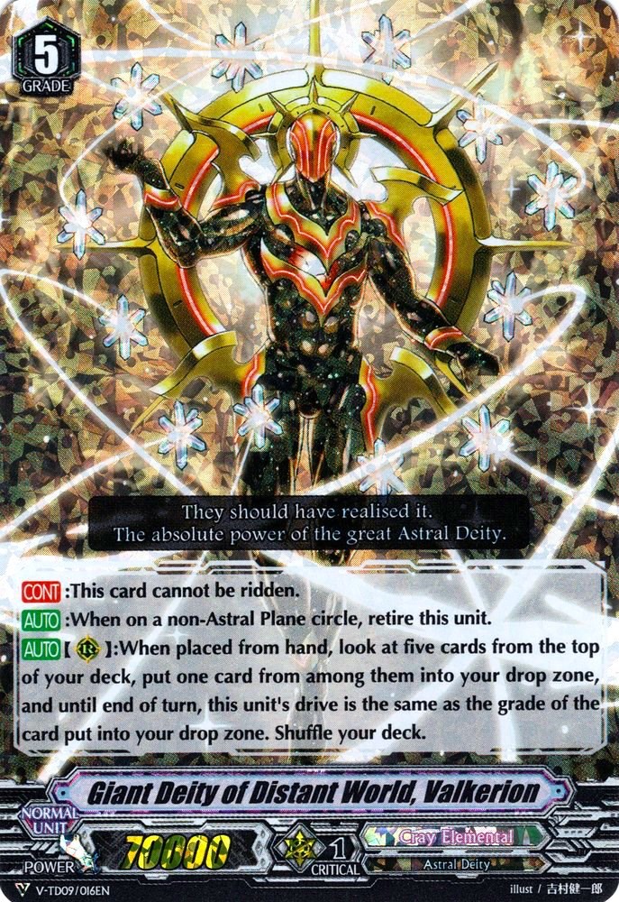 Giant Deity of Distant World, Valkerion (RRR Foil) - V-TD09: Shinemon Nitta - Cardfight Vanguard