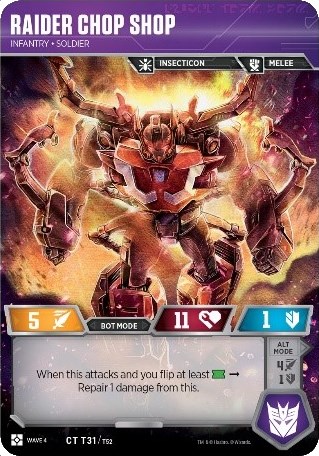 Raider Chop Shop - Infantry Soldier - War for Cybertron: Siege II ...