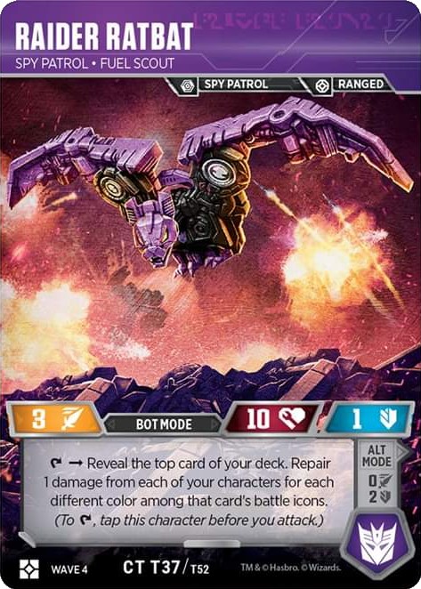 Raider Ratbat - Spy Patrol Fuel Scout - War for Cybertron: Siege II - Transformers TCG