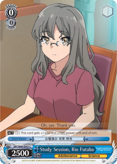 Study Session, Rio Futaba - Rascal Does Not Dream of Bunny Girl Senpai ...