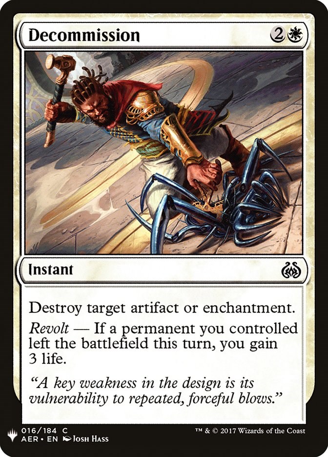 Decommission - The List Reprints - Magic: The Gathering