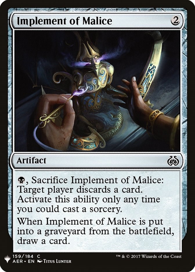 Implement of Malice - The List Reprints - Magic: The Gathering